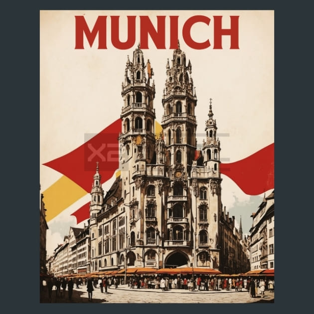 Marienplatz 3 Germany Metal Prints ,Posters and Mouse Pads – X2Metal